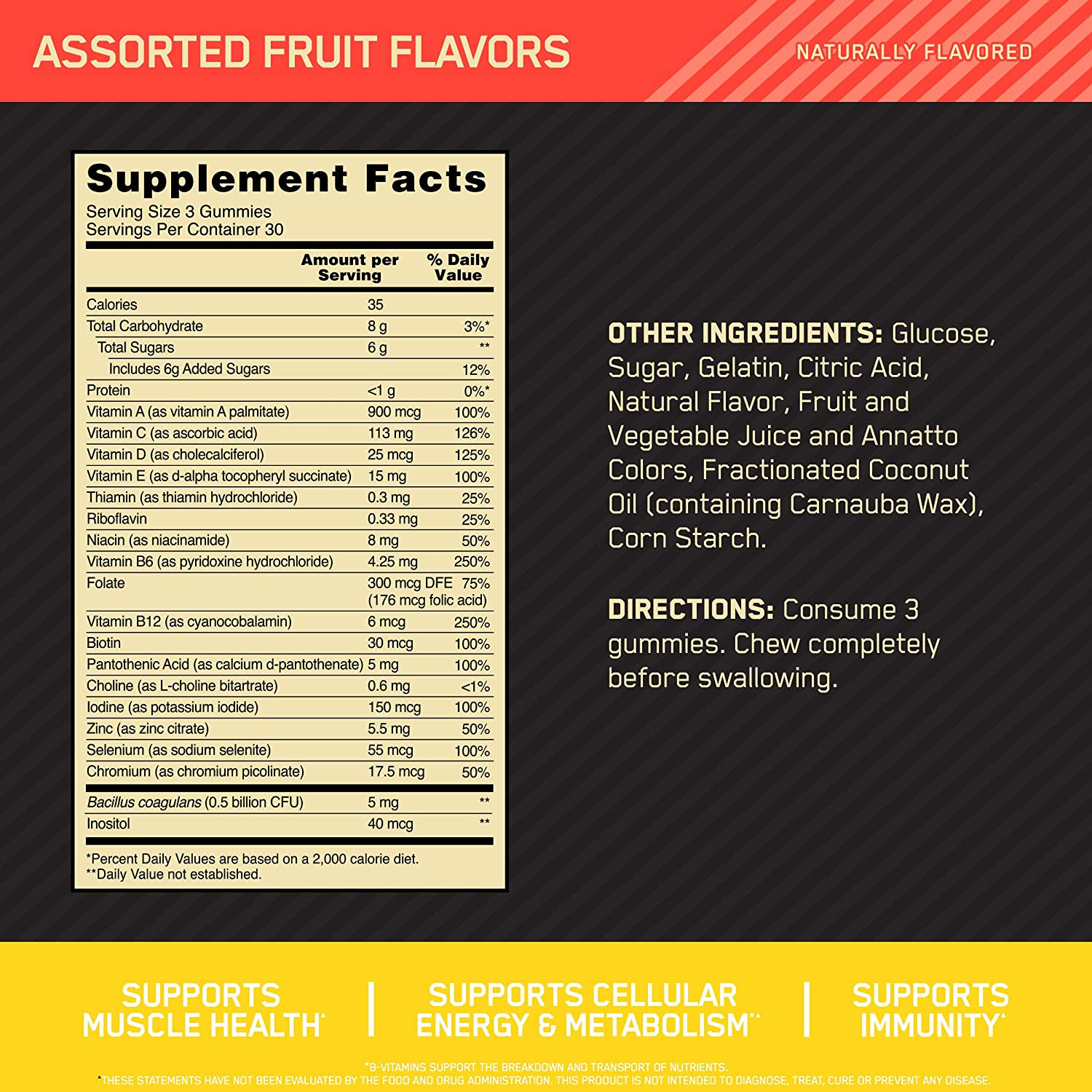 Optimum Nutrition Opti-Men Multivitamin & Probiotics Gummies | Parform Golf